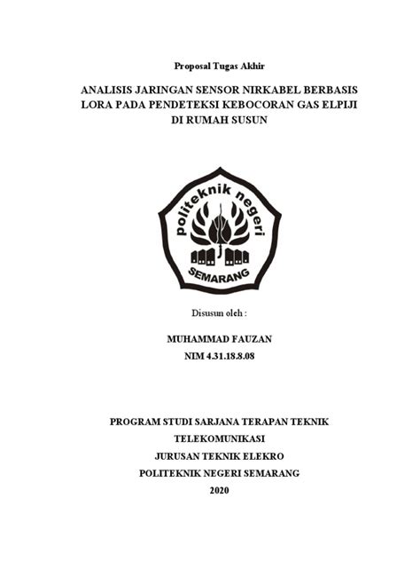 Analisis Jaringan Sensor Nirkabel Berbasis Lora Pada Pendeteksi