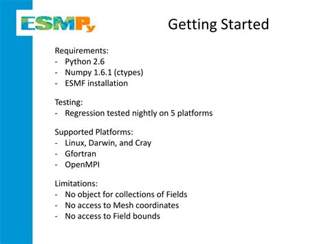 Ppt The Python Interface To The Earth System Modeling Framework Powerpoint Presentation Id