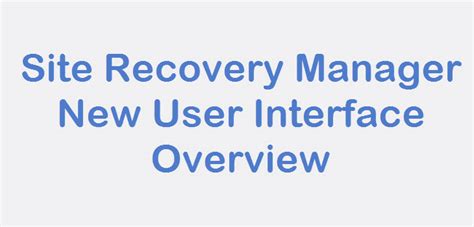 Srm Ui Mastering Vmware