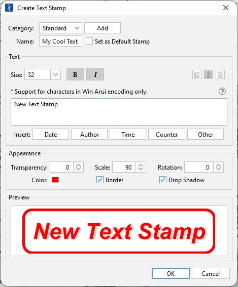 Creating A Text Stamp PDF Editor PDF Studio User Guide