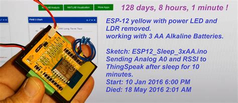 Battery Life Of An ESP8266 Design Arduining