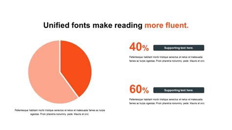 单色扁平ppt饼图 Ppt模板下载