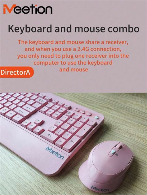 Meetion Wireless Keyboard And Mouse Combo Ergonomic Business Office Keyboard And Mouse Bluetooth