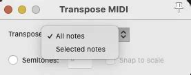 REAPER Transpose MIDI Both Before And After Recording