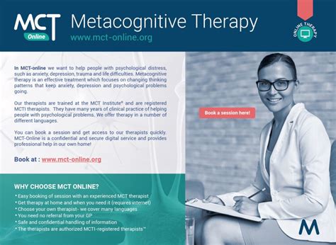 Mct Online Receive Metacognitive Therapy Remotely Mct Institute