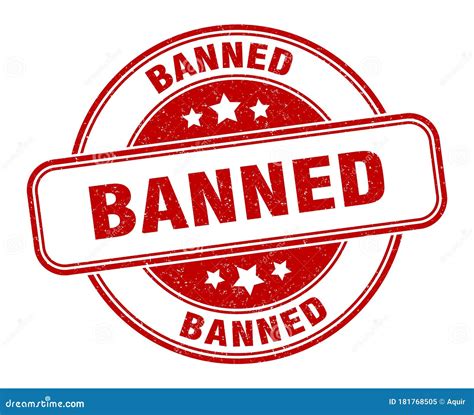 Banned Stamp Banned Round Grunge Sign Stock Vector Illustration Of