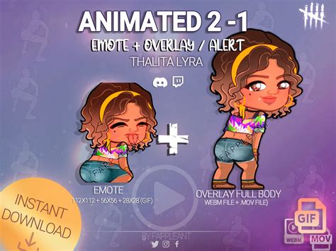 Dbd Animated Emote Thalita Lyra Teabagging Bundle Overlay Alert Twitch Dead By Daylight Read