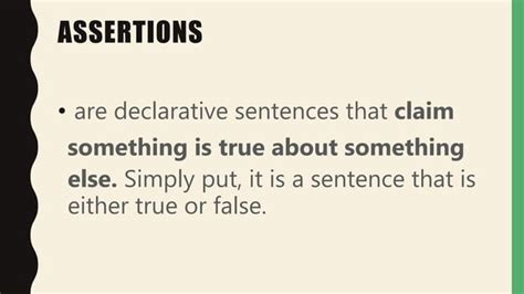 Assertions And Determining Textual Evidence