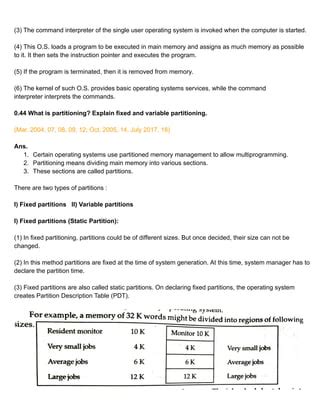 Hsc Computer Science Chap Operating System Pdf