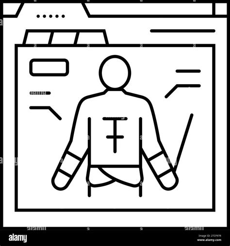 Character Design Game Development Line Icon Vector Illustration Stock Vector Image And Art Alamy