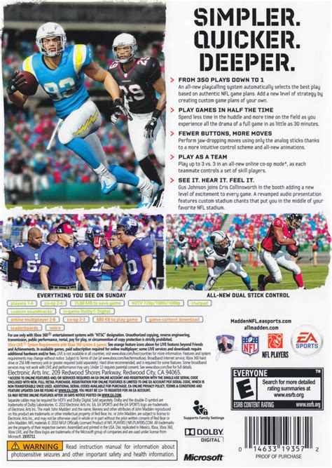 Madden Nfl 11 Box Shot For Xbox 360 Gamefaqs