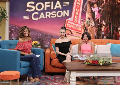 Karla Martinez Sofia Carson And Angela Aguilar Are Seen On The Set