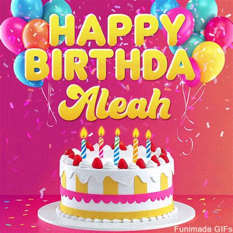 Fun And Colorful Animated Birthday Greeting For Aleah Download On