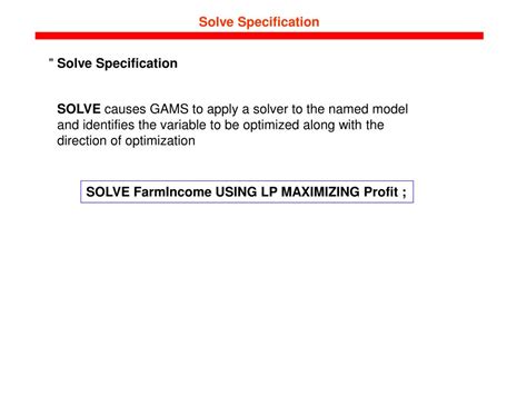 Ppt Introduction To Gams Formulation Of A General Problem Powerpoint
