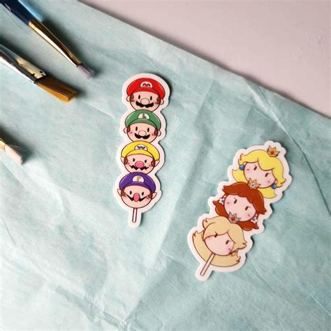 Mario Bros Stickers Vinyl Waterproof Sticker Cute Sticker Etsy