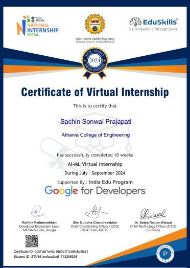 Sachin Prajapati On Linkedin Artificialintelligence Internship Tech Learning Ai Ml