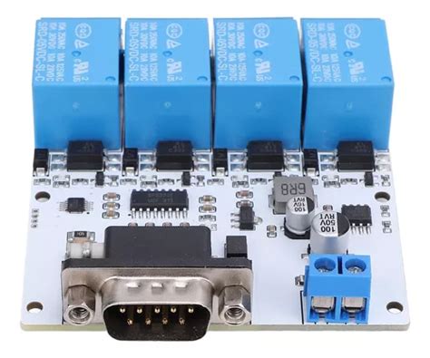 Módulo De Relé Rs232 Opto De Control De Puerto Serie De 4 Ca Cuotas Sin Interés