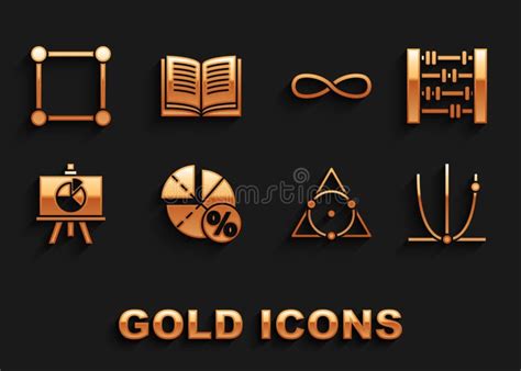 Set Graph Schedule Chart Diagram Abacus Triangle Math Chalkboard With Infinity Geometric