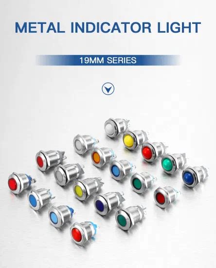 12mm Metal Indicator 12 Volt Waterproof Led Indicator Indicator