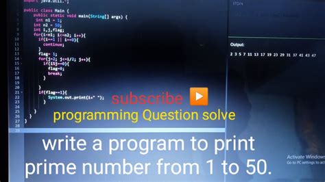 Find Prime Number 1 To 50 In Java Language Java Javaprogramming Programming Trendingvideo