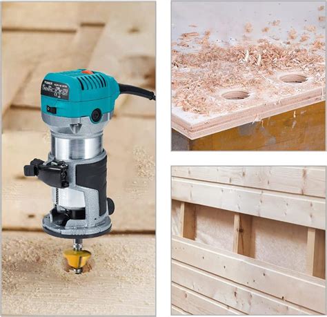 Anesty Compact Router With Trimmer Fixed Base Variable Speed Trim Router Palm Router Laminate