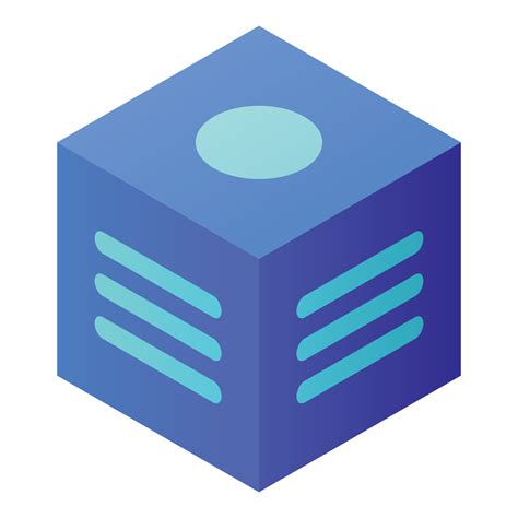 Cube With Inscriptions Icon Isometric Style 15673869 Vector Art At