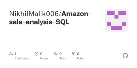 Github Nikhilmalik006amazon Sale Analysis Sql