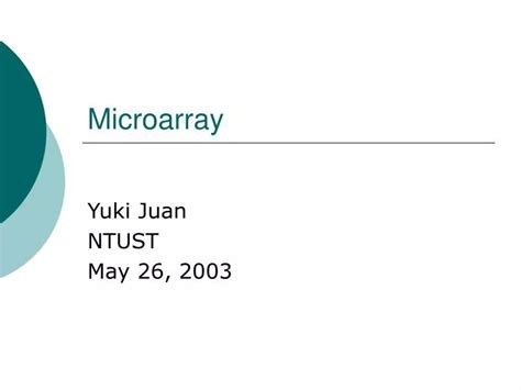Ppt Microarray Powerpoint Presentation Free Download Id6629535