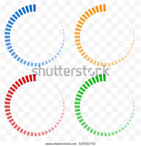 Preloader Buffer Shapes Symbols Fading Transparent Stock Vector Royalty Free