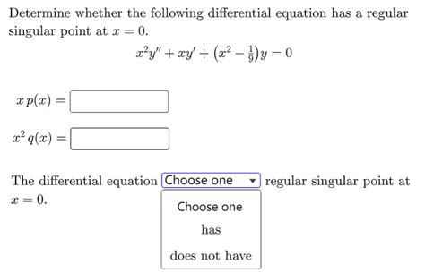 Solved Determine Whether The Following Differential Equation