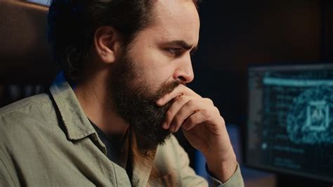 Free Photo It Expert Programming To Upgrade Ai Brain Close Up On Face