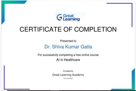 Dr Shiva Kumar Gatla On Linkedin Greatlearningacademy Greatlearning Glacertificate