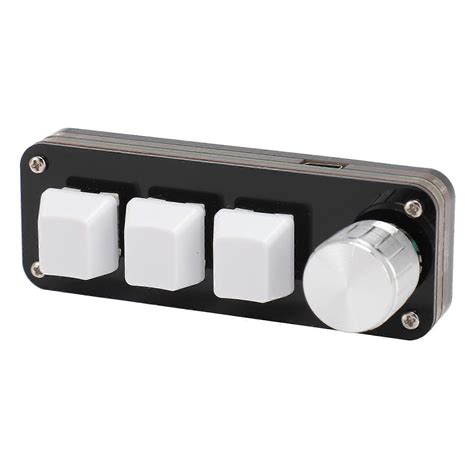 Mini 3 Key Keypad With Knob Custom Programming Hot Swappable Blue Switch One Handed Macro