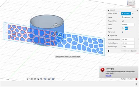 Problems Using Emboss Tool R Fusion360