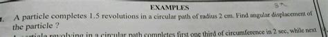 a particle revolving in a circular path completes first one third of