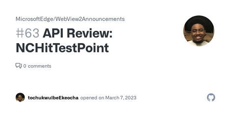 Api Review Nchittestpoint · Issue 63 · Microsoftedgewebview2announcements · Github