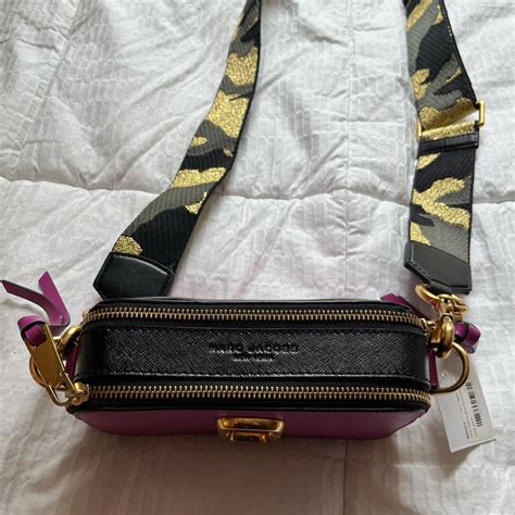 Marc Jacobs Snapshot Bag Pink Gold Camo Removable Depop
