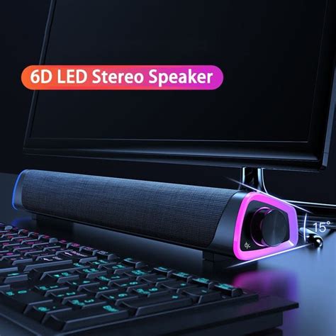 Bluetooth D Surround Soundbar With RGB Light Sound Bar Bluetooth Speaker