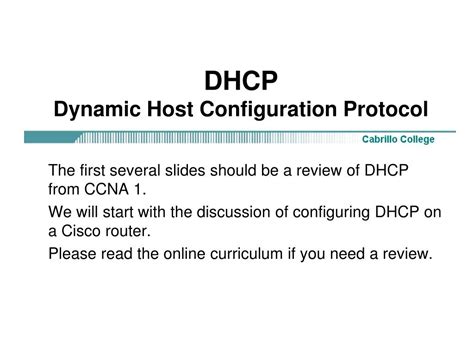 PPT Ch Scaling IP Addresses NAT PAT And DHCP PowerPoint Presentation ID