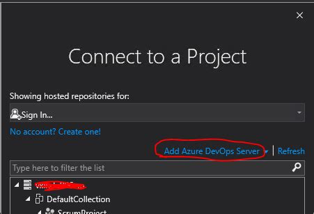 How To Connect Visual Studio To TFS Server Stack Overflow