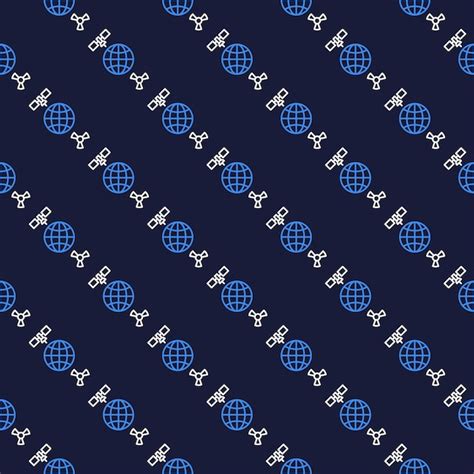 Premium Vector Spacebased Nukes With Earth And Satellite Vector Seamless Pattern In Outline Style