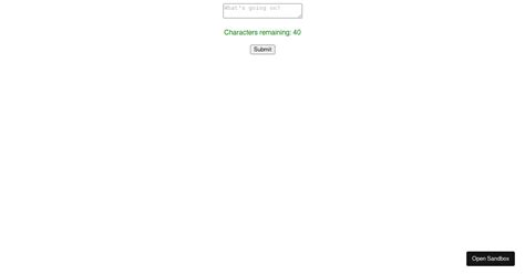 Character Counter Twitter Codesandbox