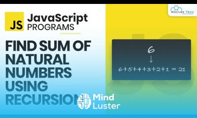 Learn Sum Of Natural Numbers Using Recursion JavaScript Example