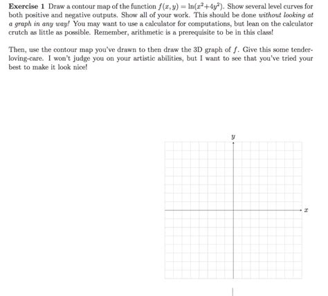 Solved Exercise Draw A Contour Map Of The Function F X Y Chegg