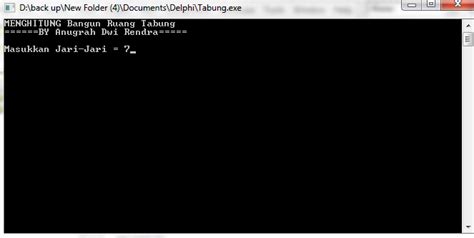 program menghitung volume tabung balok dan kubus ~ teknik informatika