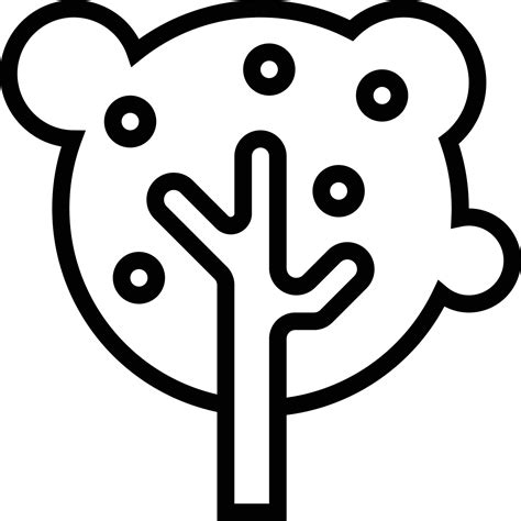 Tree Fruit Growht Outline Icon 14014661 Vector Art At Vecteezy