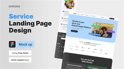Service Web Landing Page Design Figma