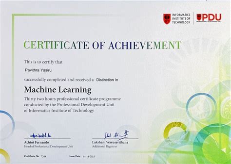 Pavithra Yasiru On Linkedin Machinelearning Ai Professionalcertificate Distinction Python