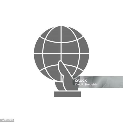 지구 지구를 잡고 지구를 구하고 지구의 날 회색 채우기 아이콘을 저장합니다 글로벌 기술 인터넷 소셜 네트워크 심볼 디자인 글로벌 비즈니스에 대한 스톡 벡터 아트 및 기타