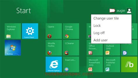 Windows 8 Lock Log Off Restart Shutdown Switch User อยู่ไหนหว่า Notebookspec